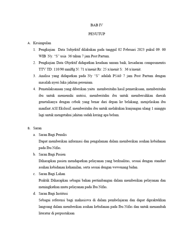 Bab IV REVISI NIFAS | PDF