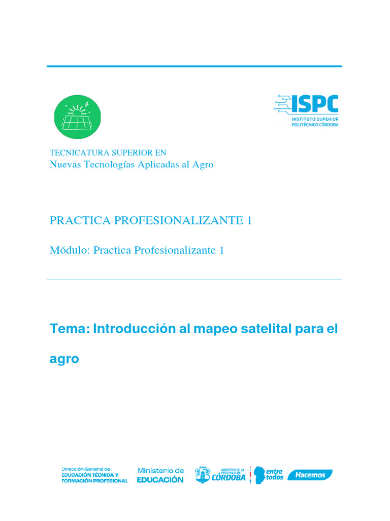 Introducción al mapeo satelital para el agro (1) | PDF | Cartografía | Sistema de información ...