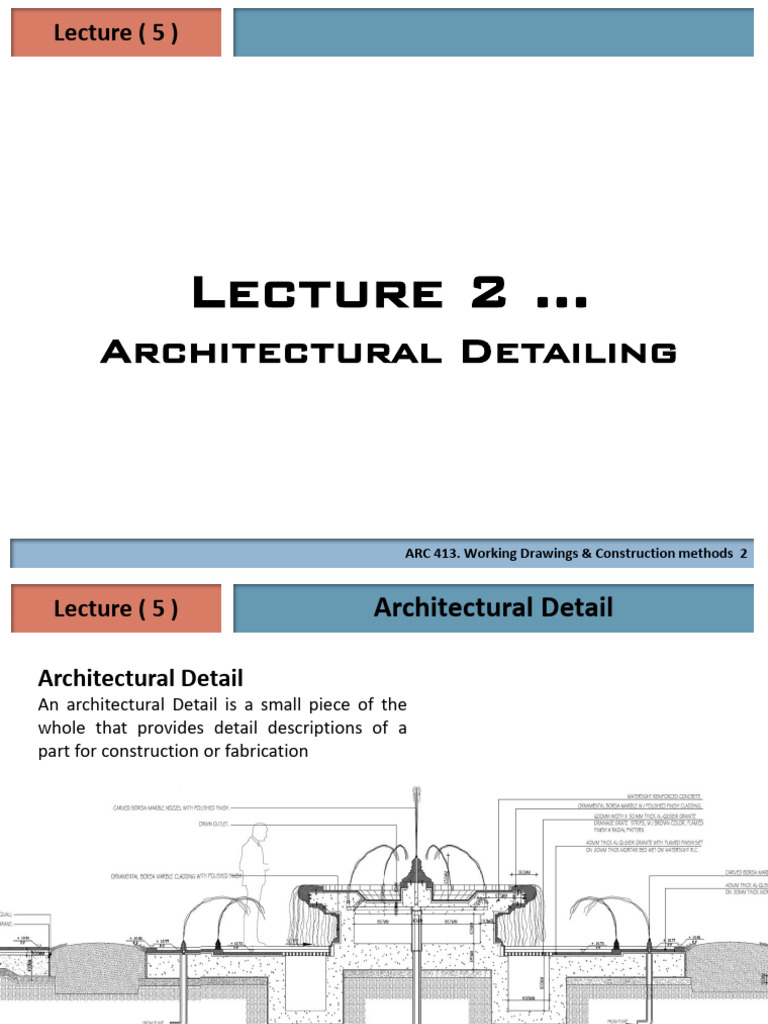 Architectural Detailing - Revision | PDF