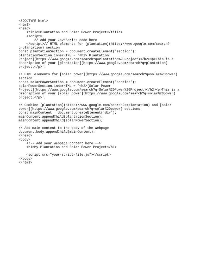 Solar Plant Project | PDF