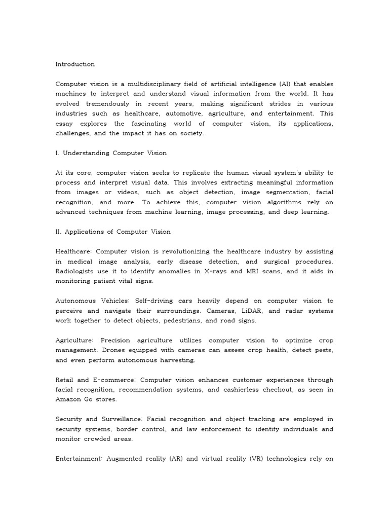 Computer Vision | PDF Computer Vision | PDF