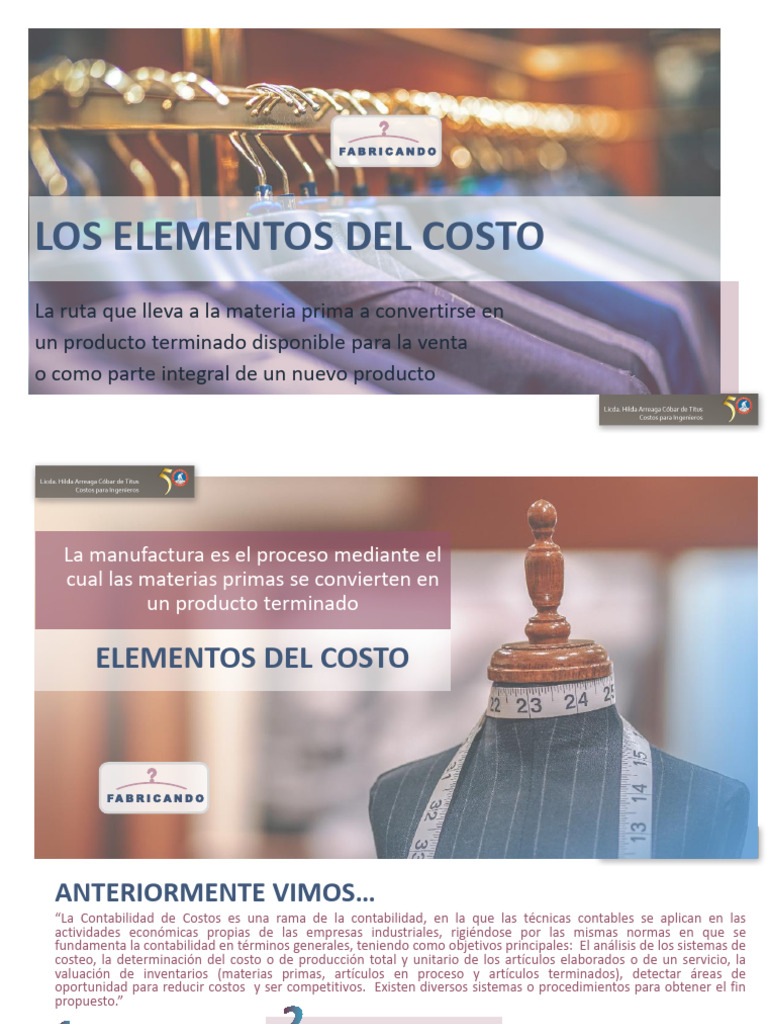 Sesión 3b - Los Elementos Del Costo - GIF | PDF