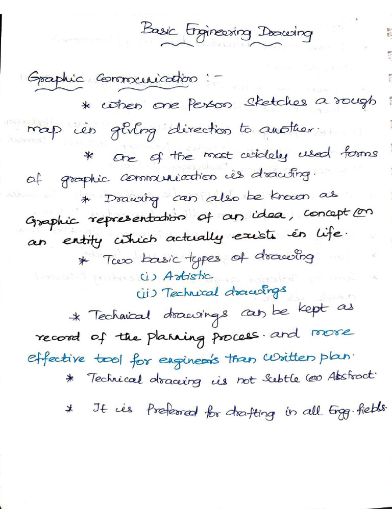 Basic Engg Drawing Notes | PDF