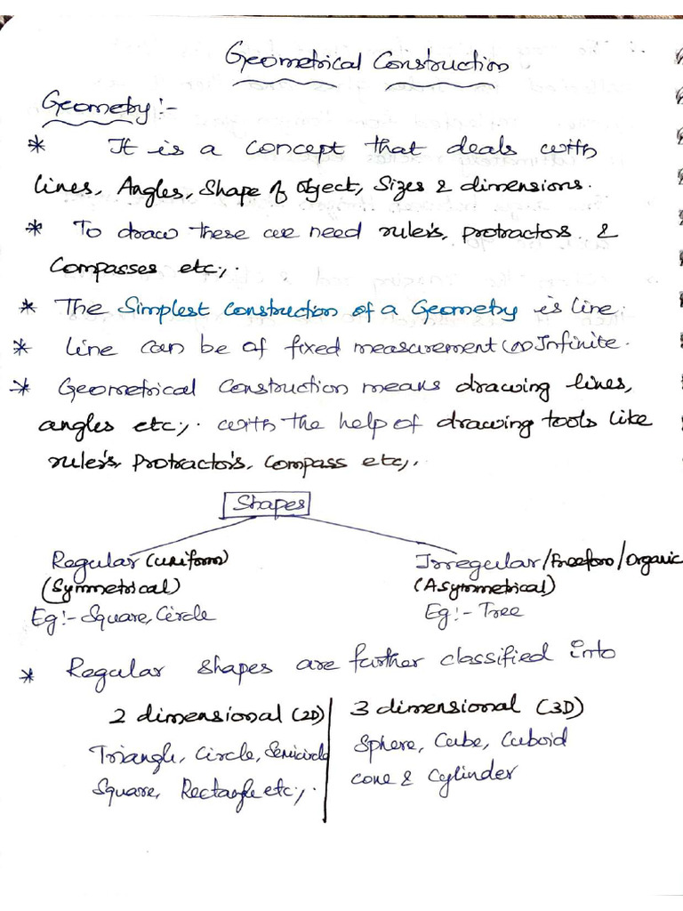 Geometrical Construction Notes | PDF