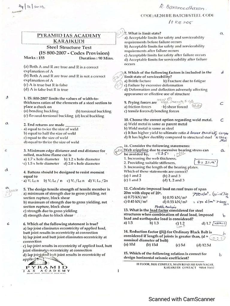 Steel Codal Que | PDF