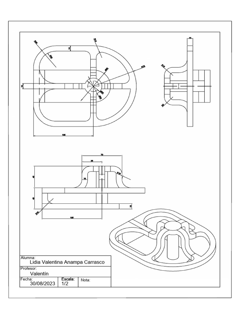 Examen Final Autocad (Avanzado) - Lidia Anampa | PDF