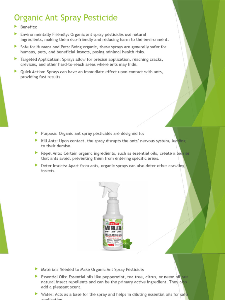 Organic Ant Spray Pesticide | PDF
