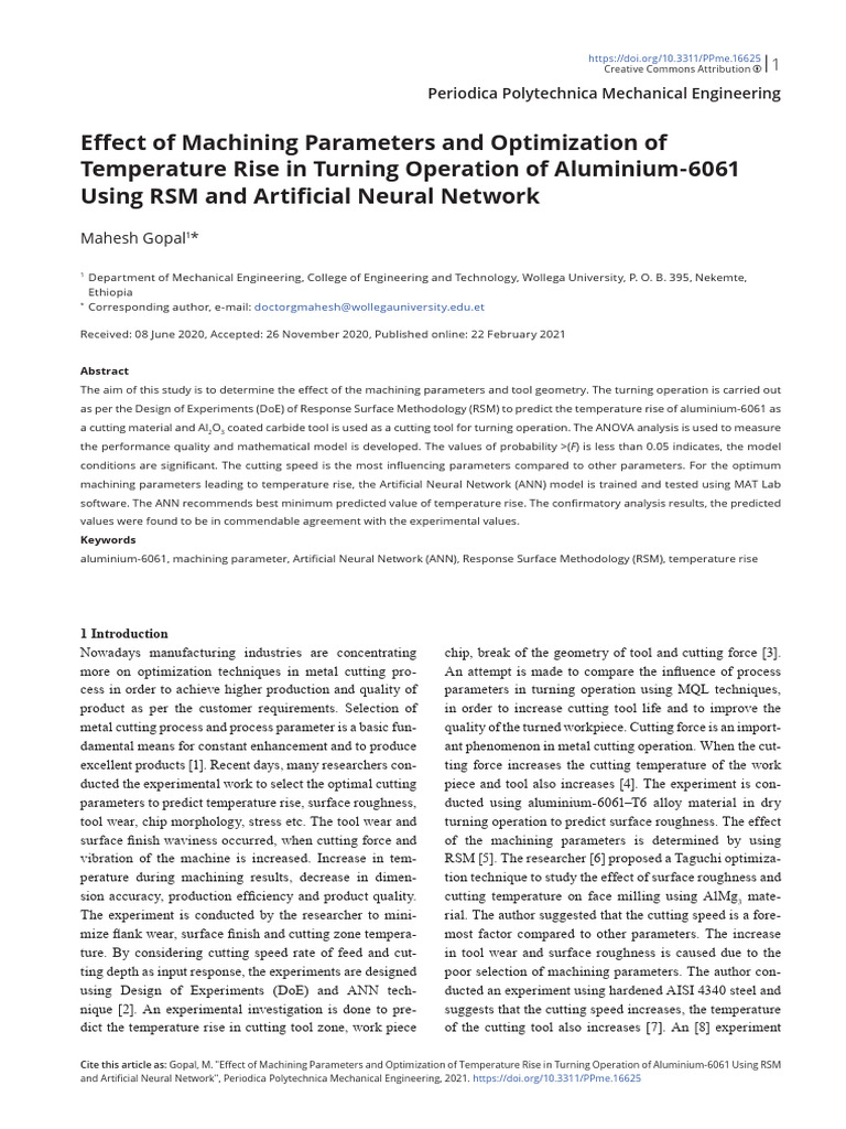 Effect Of Machining Parameters And Optimization Of Temperature Rise In