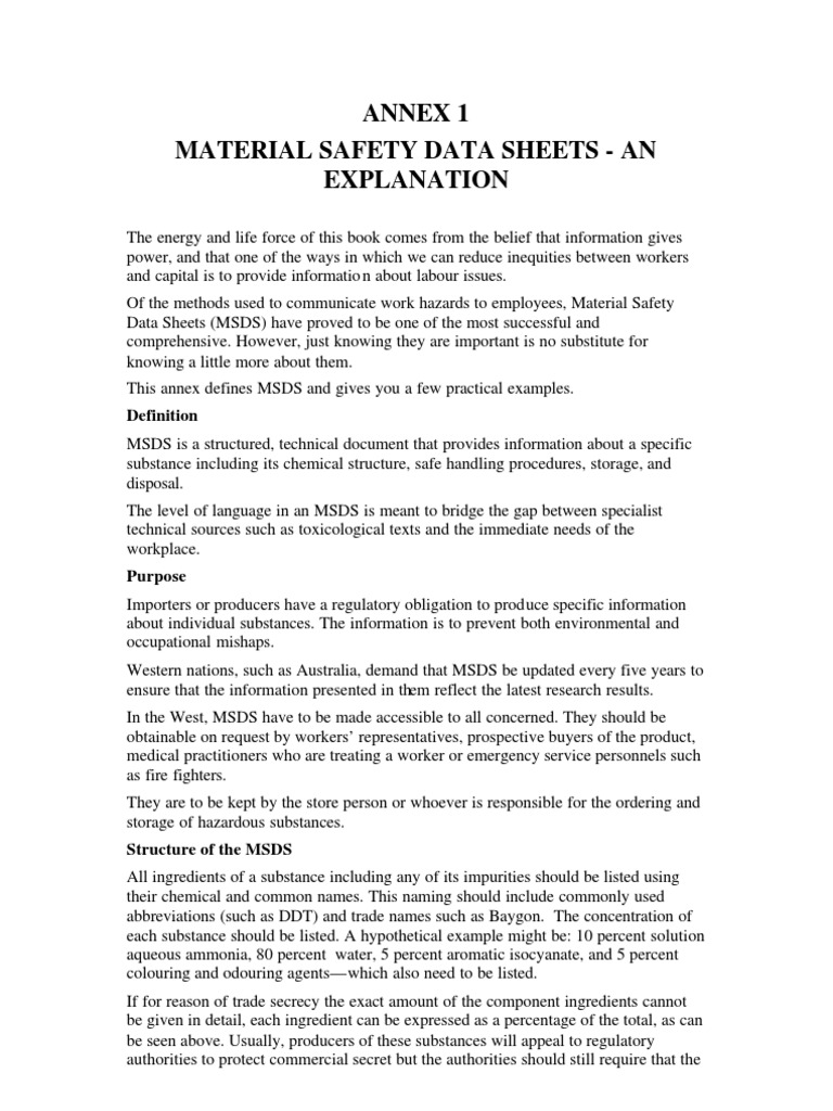 Material Safety Data Sheets - An | PDF | Candidiasis | Medical Specialties