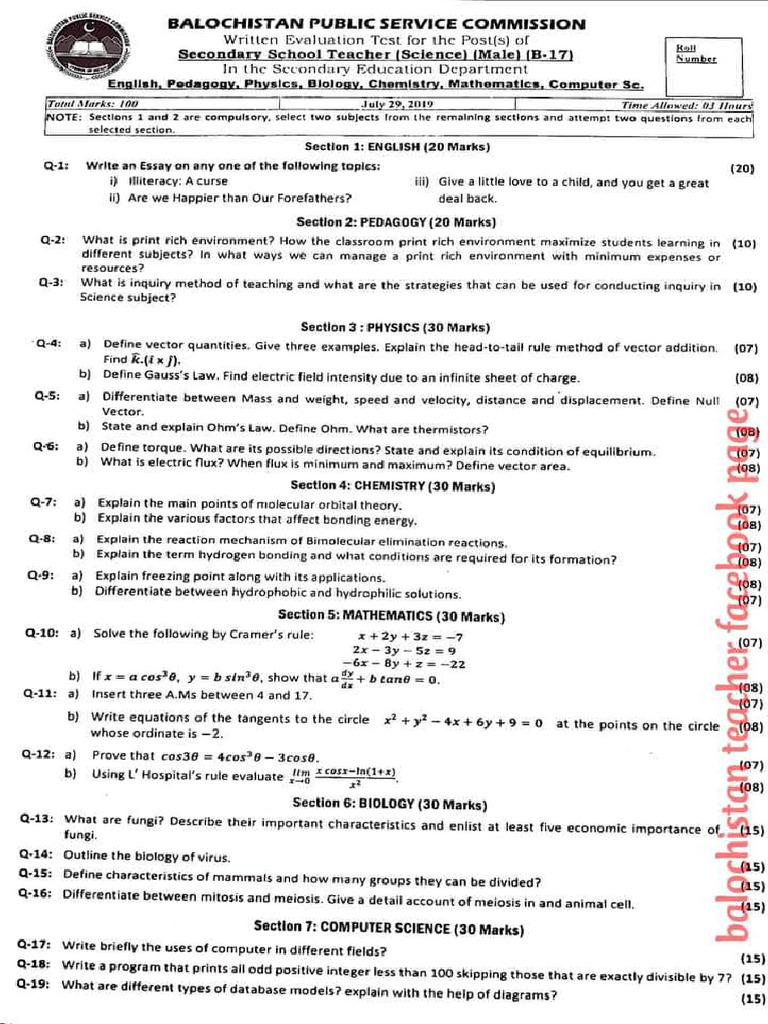 SST Science 2019 - and 2025 Papers | PDF
