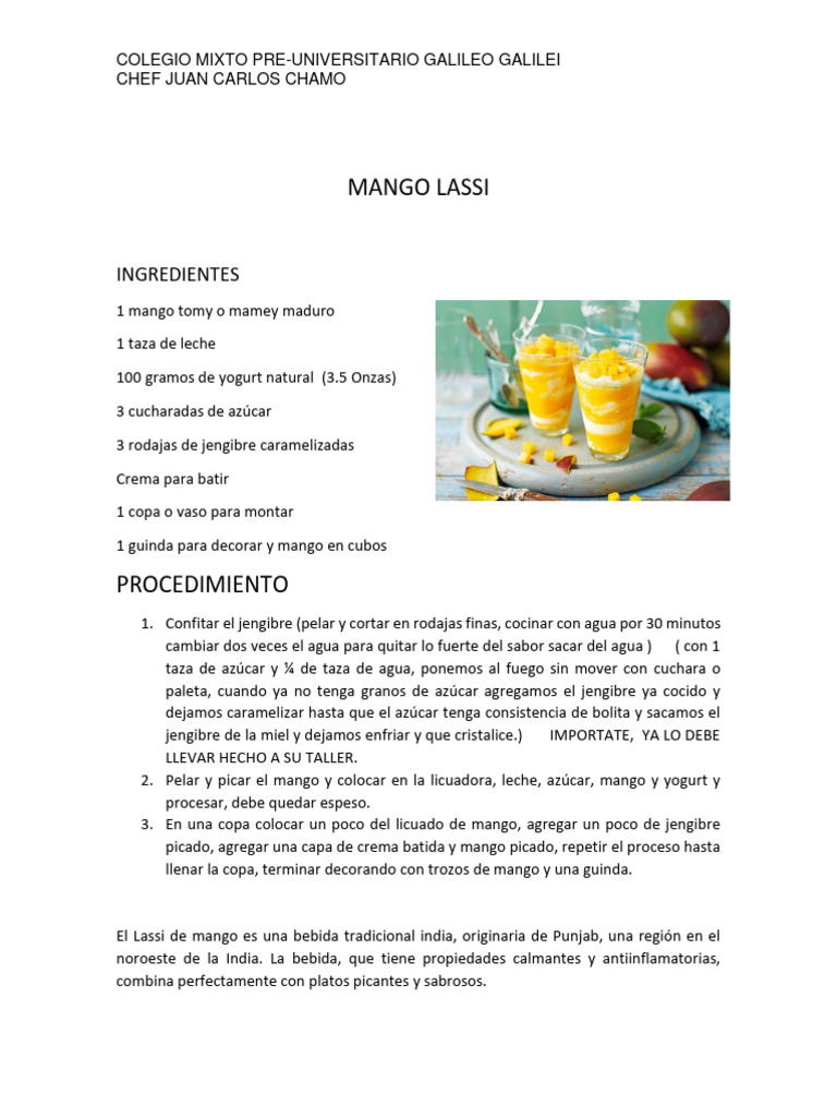 Mango Lassi | PDF