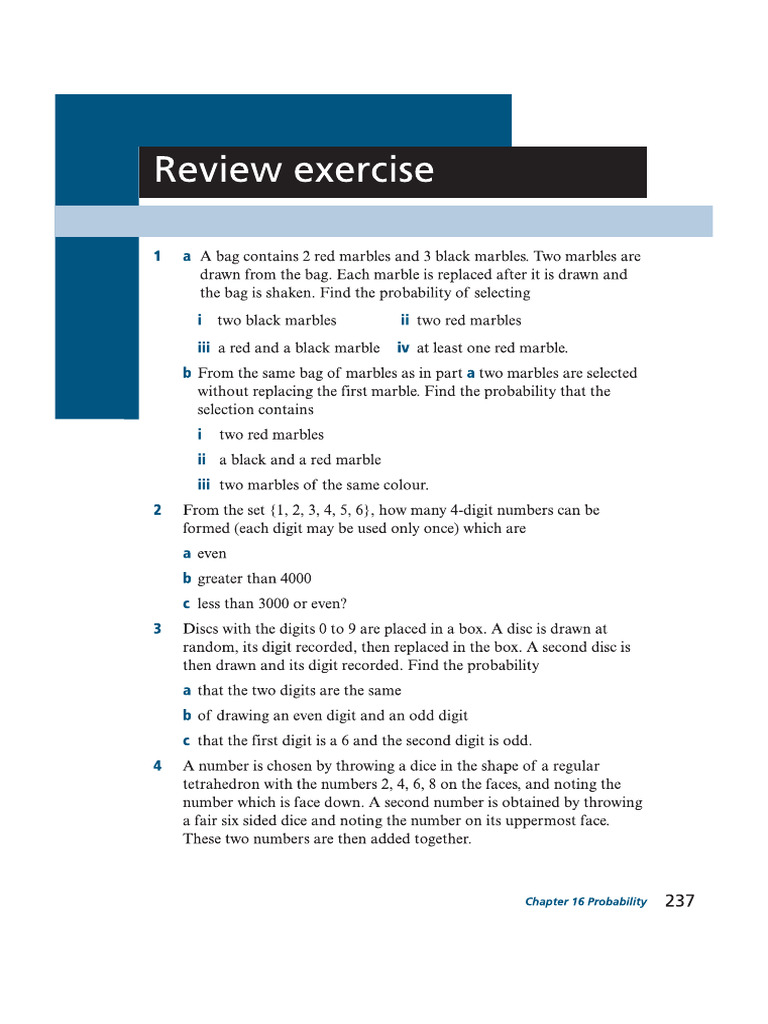 Probability - Review Challenge | PDF