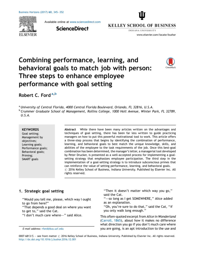 Combining Performance, Learning | PDF