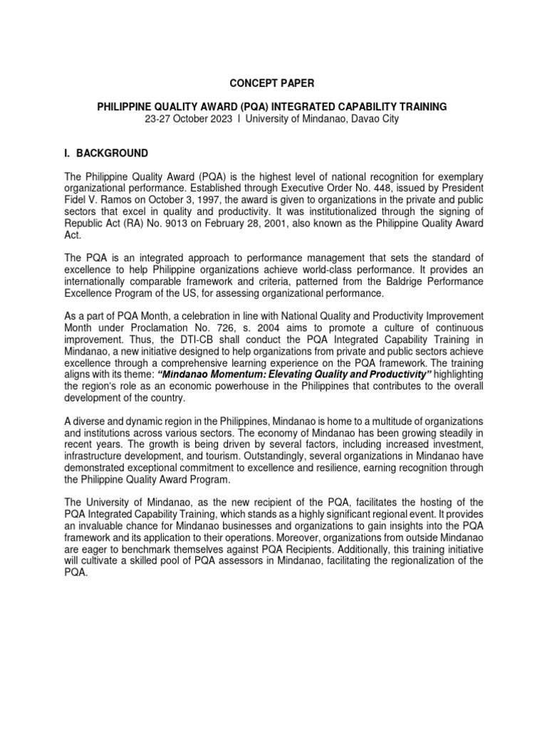 Concept Paper - ICT 2023 | PDF