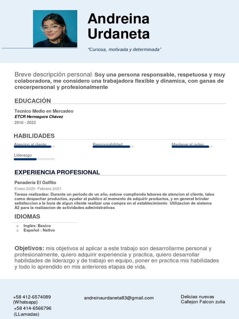 Andreina Curriculum - Copia 1005 | PDF