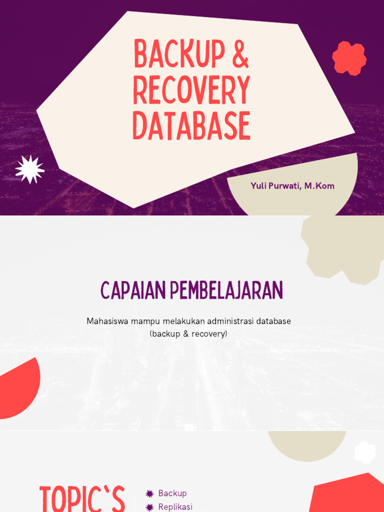 Metode Backup dan Recovery MySQL | PDF | Metode & Bahan Ajar