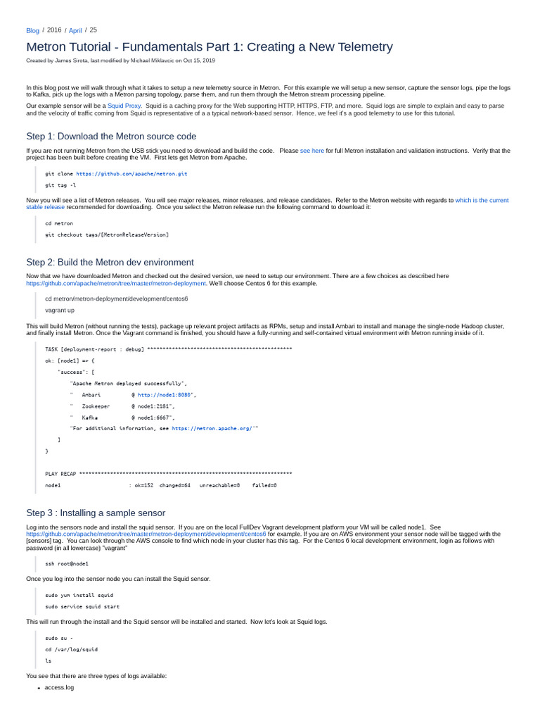 Metron Tutorial - Fundamentals Part 1 - Creating A New Telemetry - Metron - Apache Software ...
