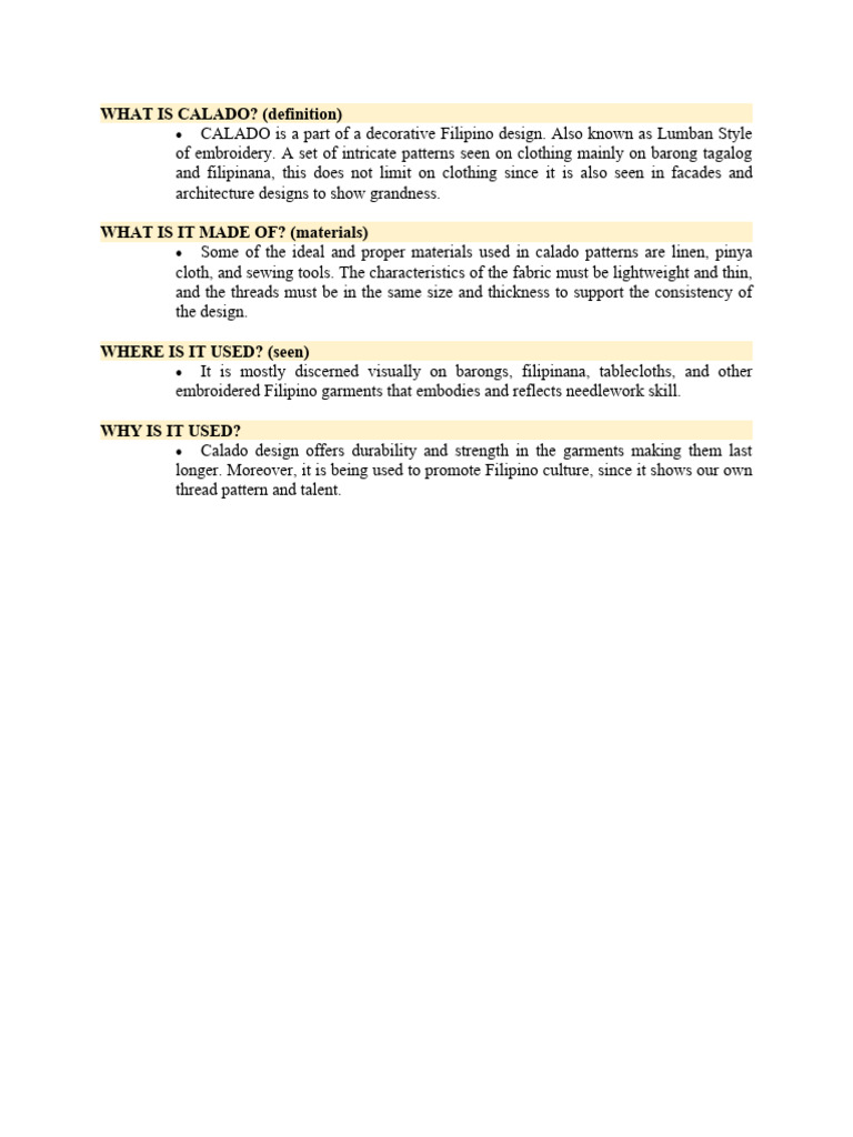 What Is Calado | PDF