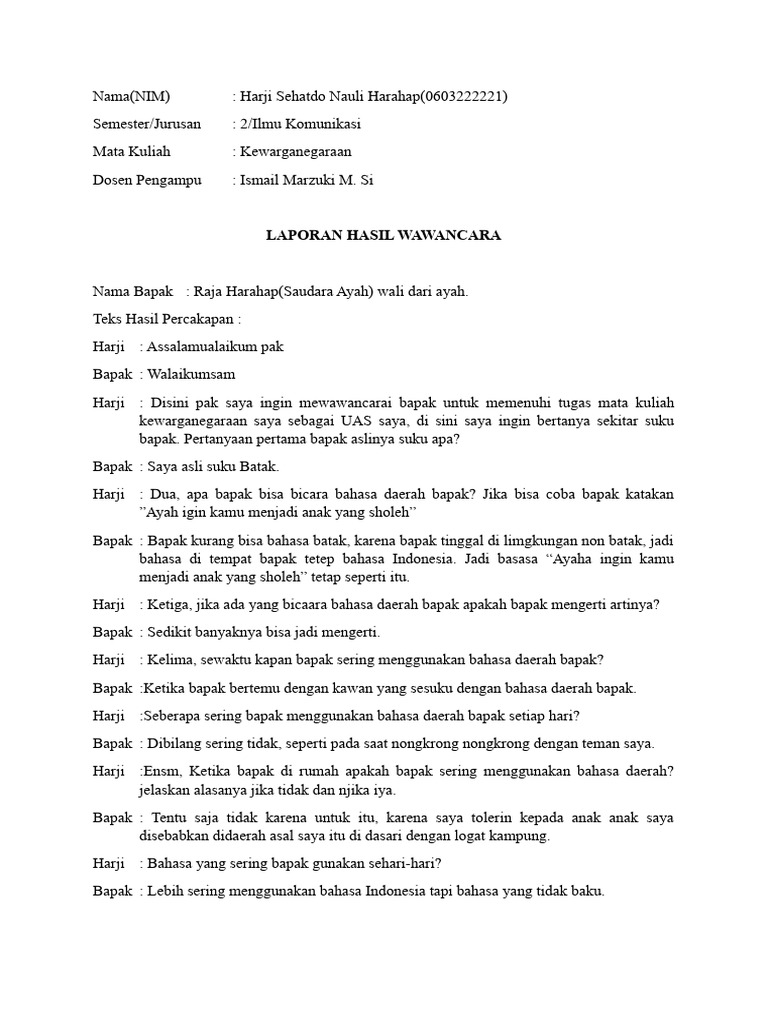 Harji Sehatdo Nauli Harahap IKOM1 | PDF