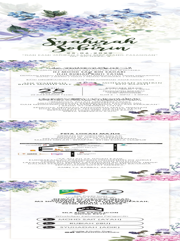 Syahirah & Sobirin Wedding Invitationnn | PDF