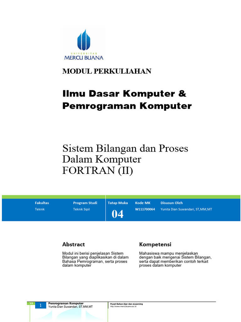 Modul 4 - Pemrograman Komputer | PDF