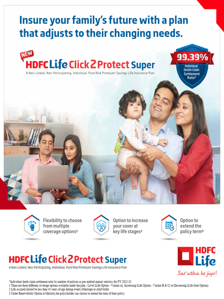 HDFC Life Click 2 Protect Super Retail Brochure | PDF