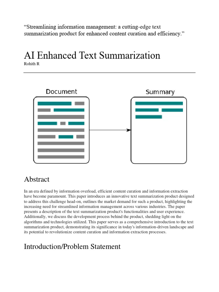 Text Summarization Pdf