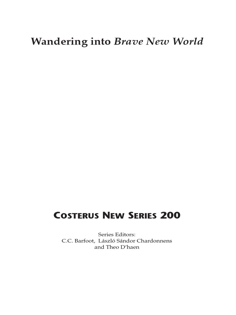 (Costerus New Ser.) David Leon Higdon - Wandering Into Brave New World ...