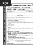 Fiitjee Phase Test Paper | PDF | Ion | Circle