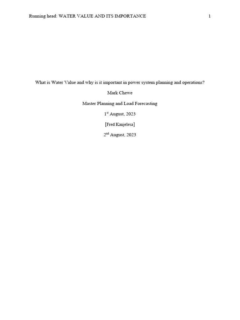 Master Planning and Load Forecasting | PDF