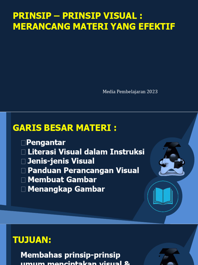 Prinsip-Prinsip Visual Merancang Materi | PDF