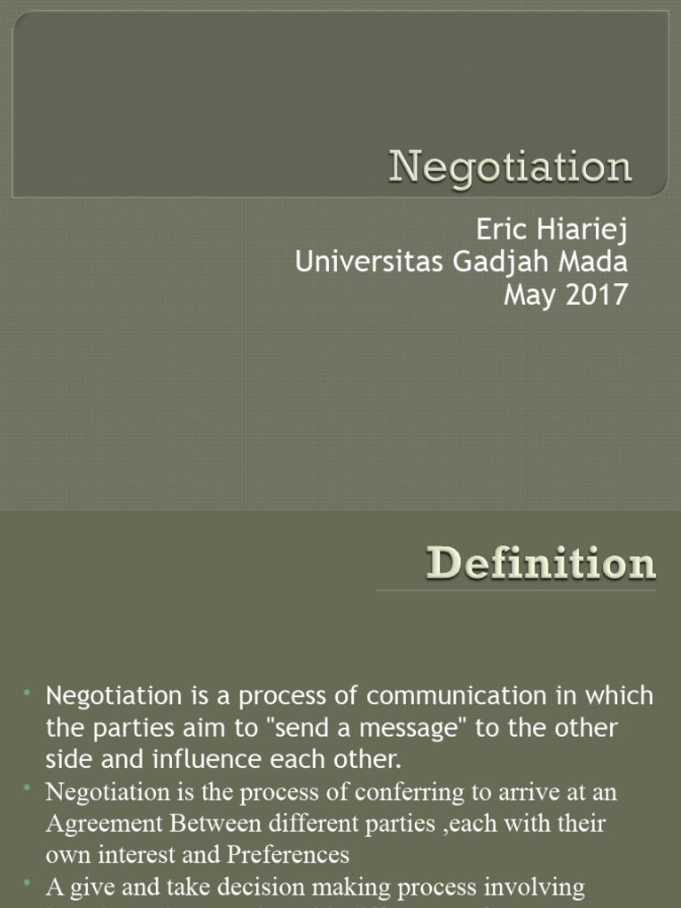 Distributive vs Integrative Negotiation | PDF