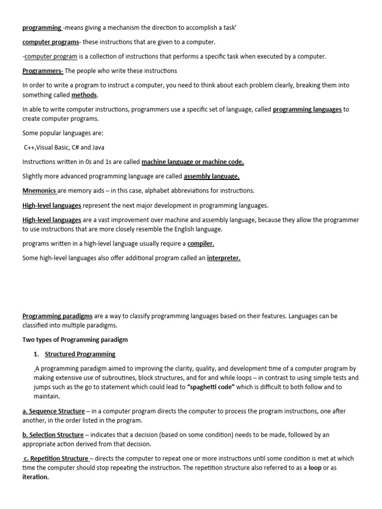 Programming Reviewer | PDF | Art | Computers Programming Reviewer | PDF | Art | Computers
