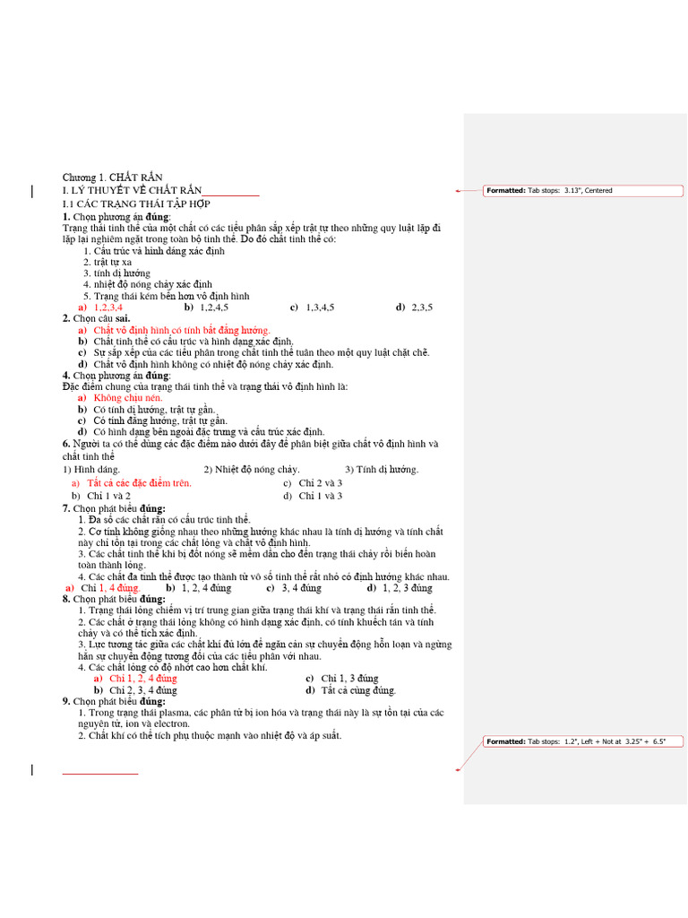 Chương 1. BTTN CHẤT RẮN | PDF