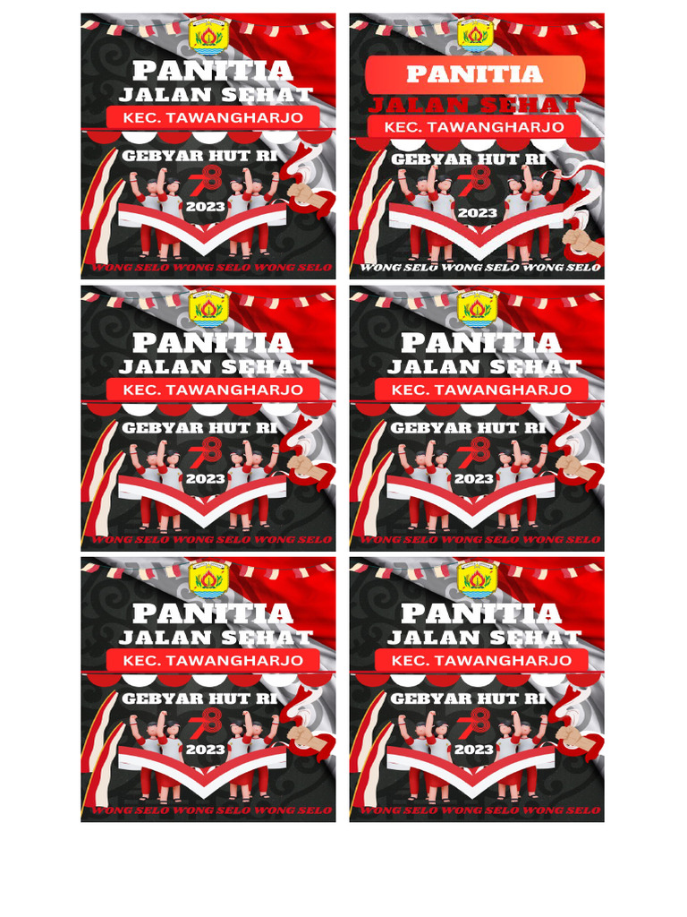 Id Card Panitia Jalan Sehat | PDF