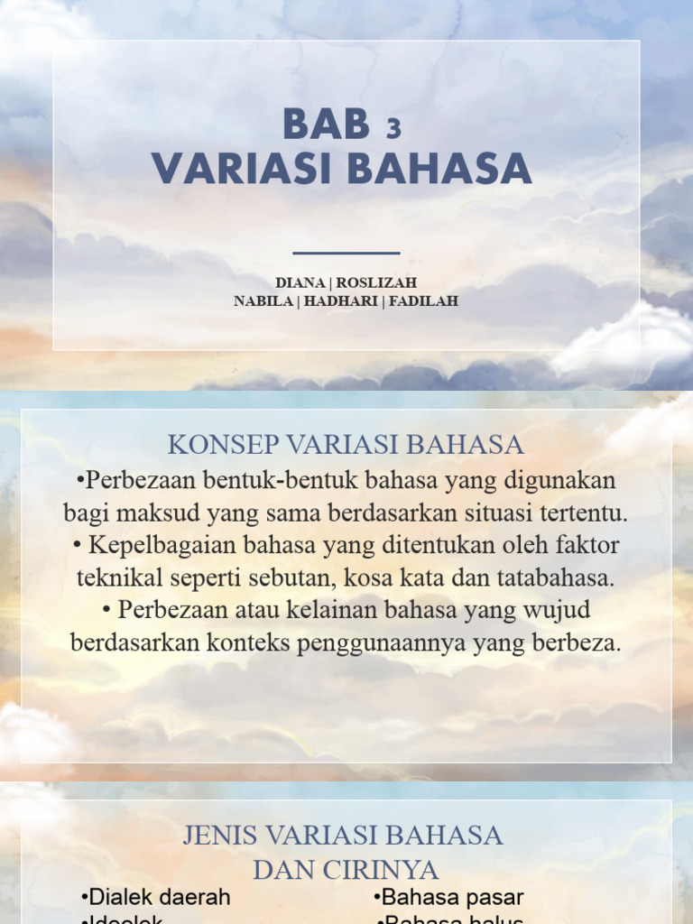 Variasi Bahasa dan Maksudnya | PDF | Karier & Perkembangan | Kajian ...