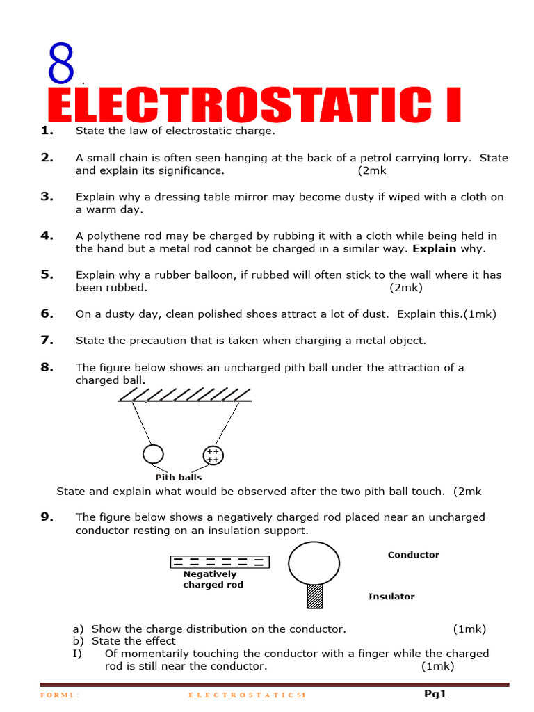 1 7 Electrostatics 1 | PDF