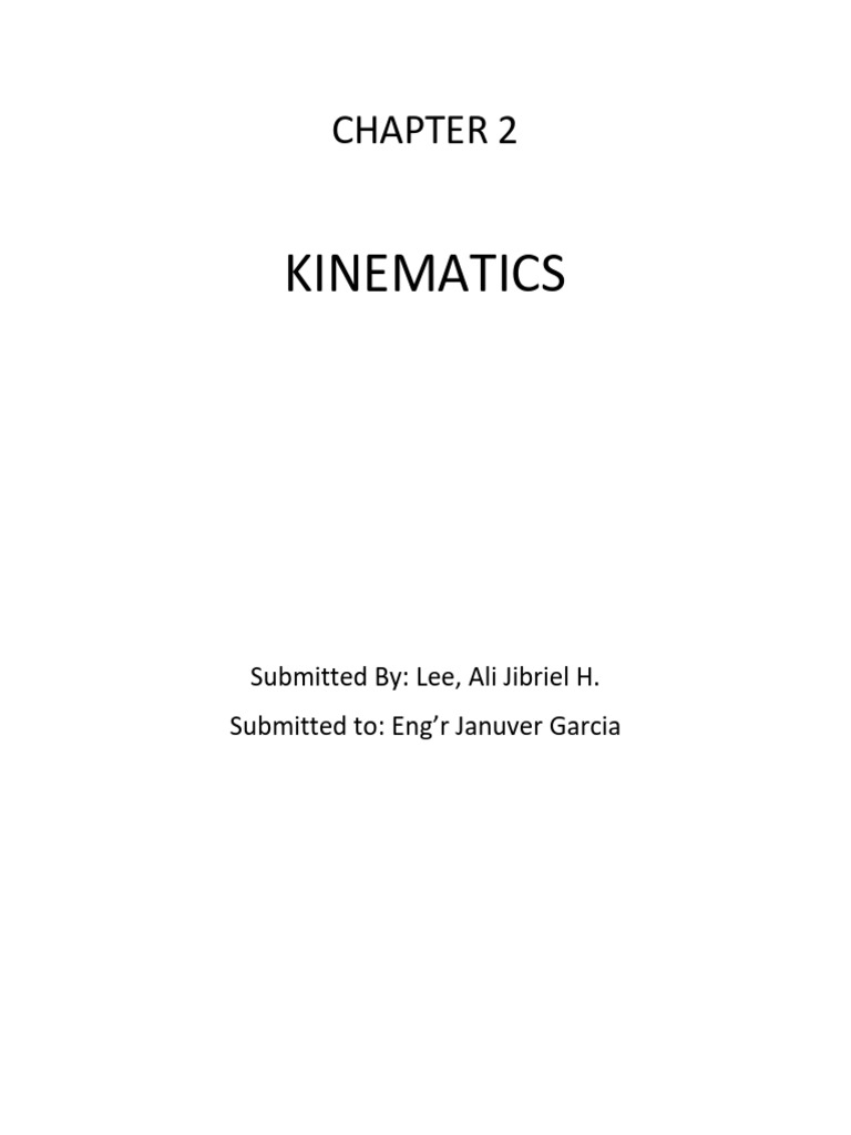 2 CHAPTER Kinematics | PDF