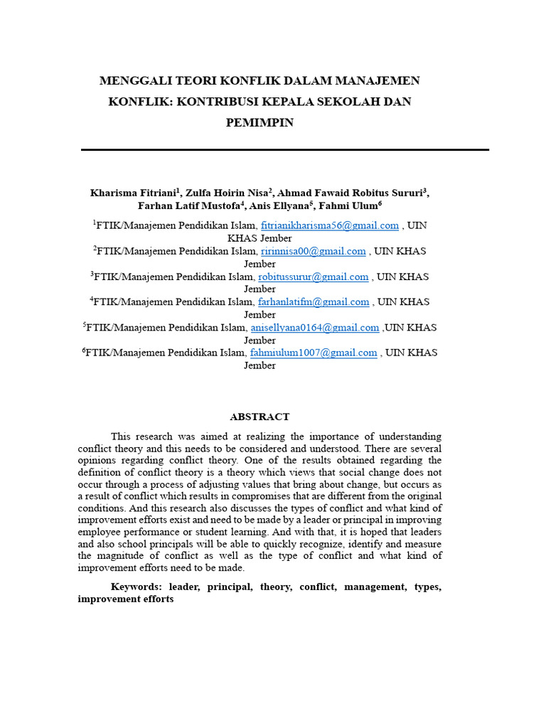 manajemen konflik kel. 03 | PDF