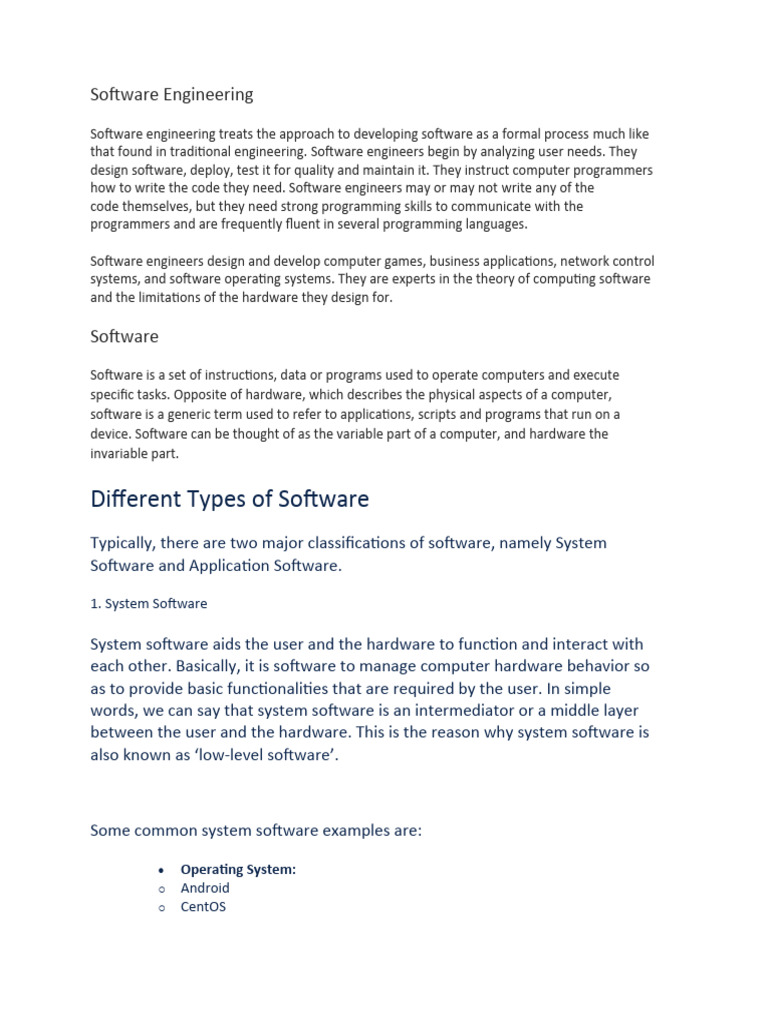 Software Engineering Note | PDF