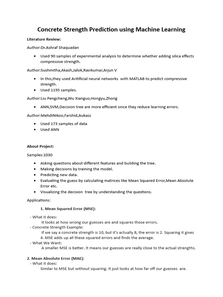 Concrete Strength Prediction Using Machine Learning Pdf