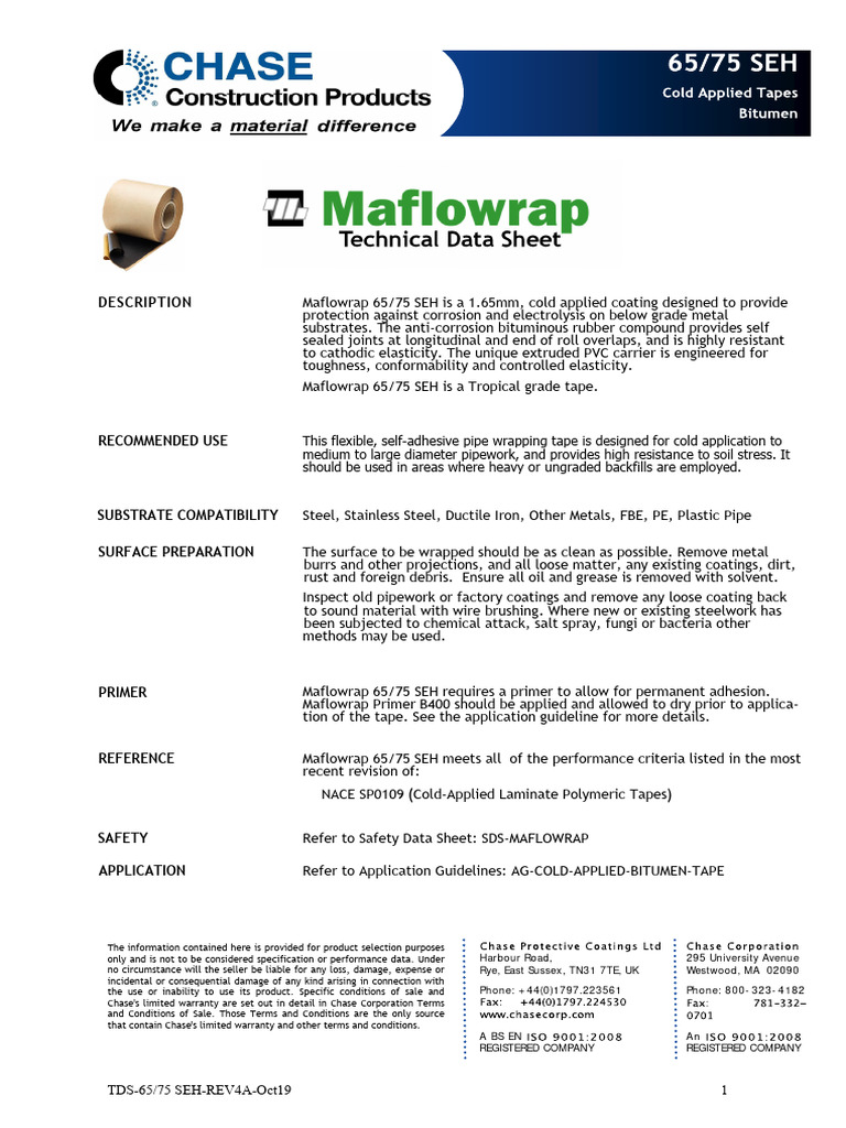 Chase - Maflowrap 65-75 Tape | PDF