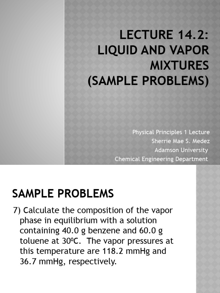 Lecture 14.2 - Sample Problems - Solutions and Colligative Properties | PDF