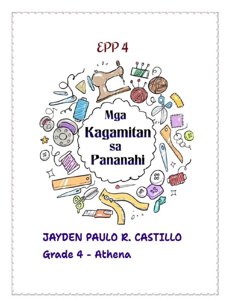 EPP4 Gamit sa Pananahi | PDF