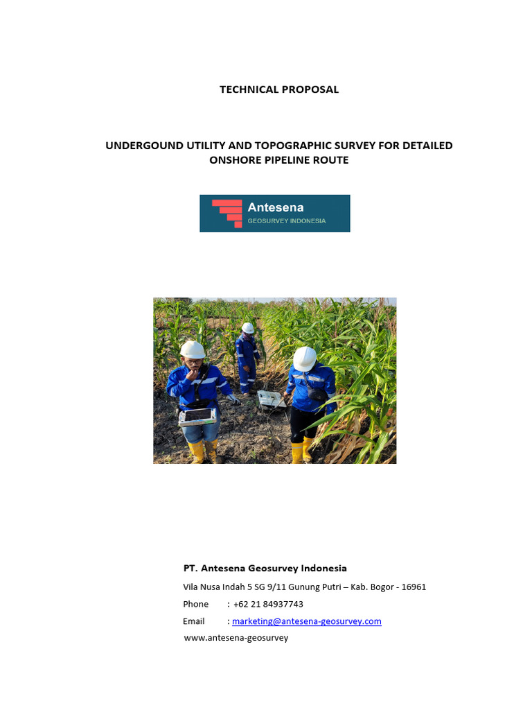 Technical Proposal Onshore Pipeline Route-1 | PDF