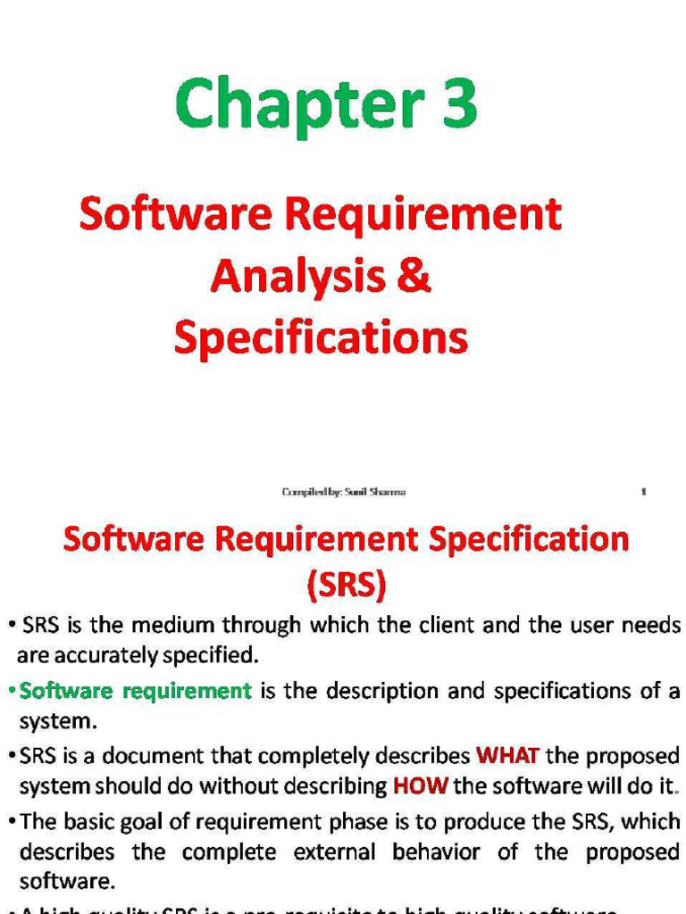 Unit 3 Software Requirement Analysis - Specification | PDF Unit 3 Software Requirement Analysis - Specification | PDF