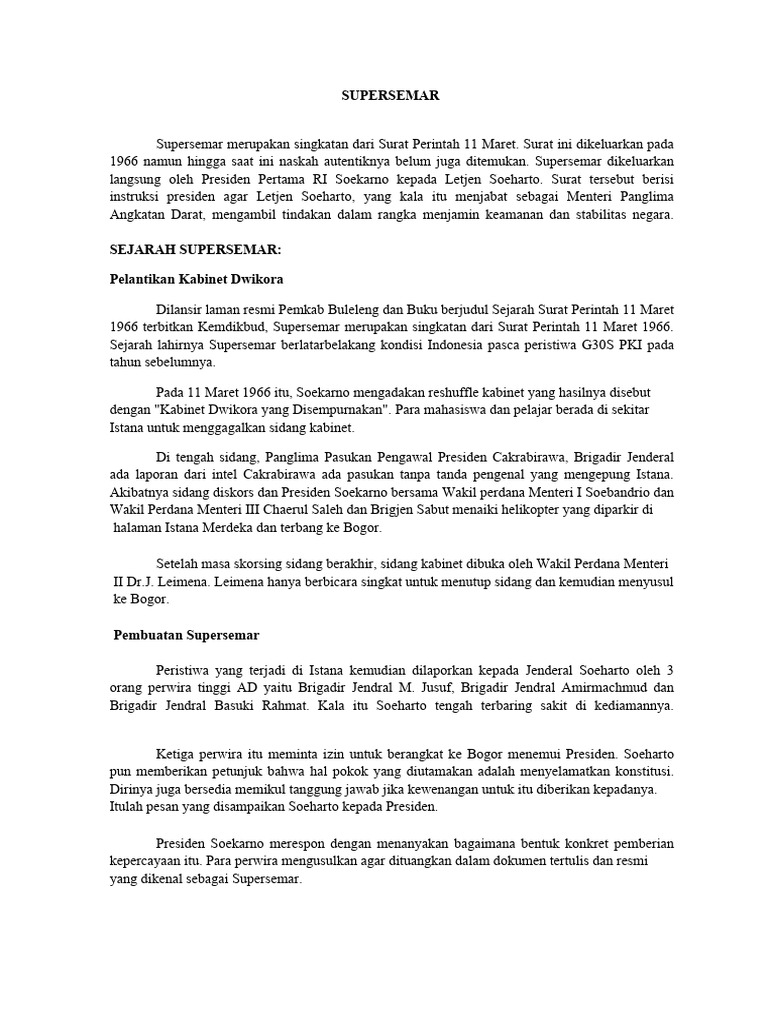 SUPERSEMAR | PDF