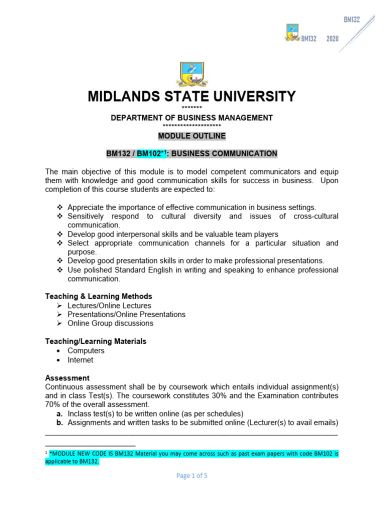 BM132 Module Outline 2020 | PDF