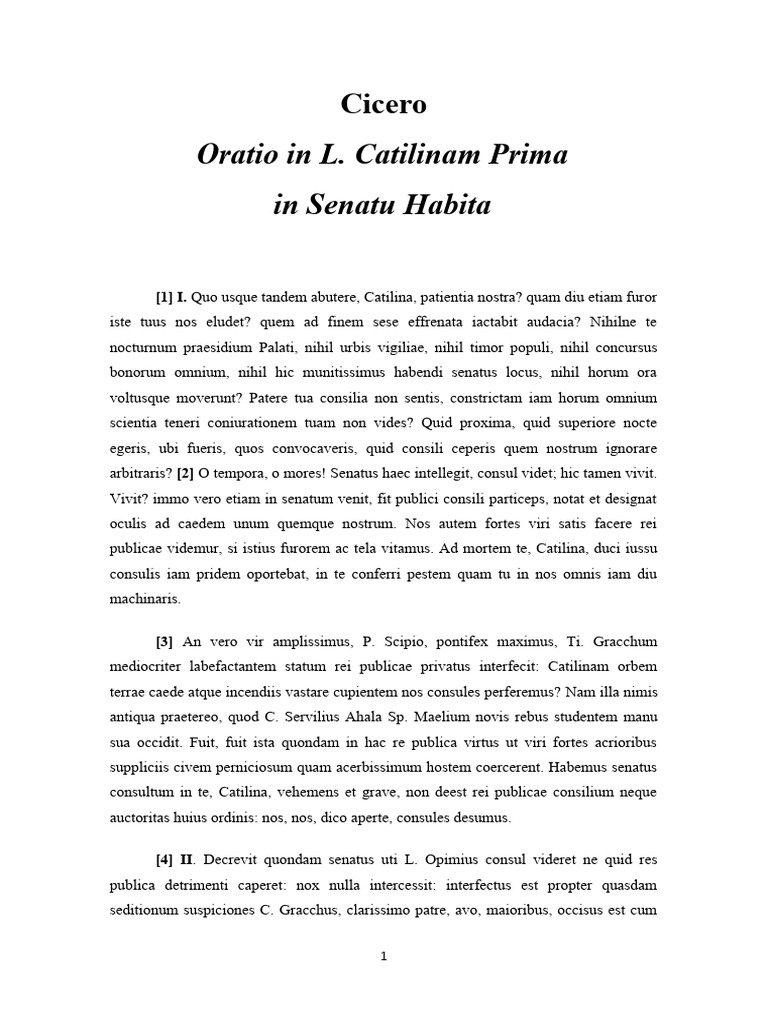 In Catilinam I e Inicio de Pro ArchiaI 2 | PDF