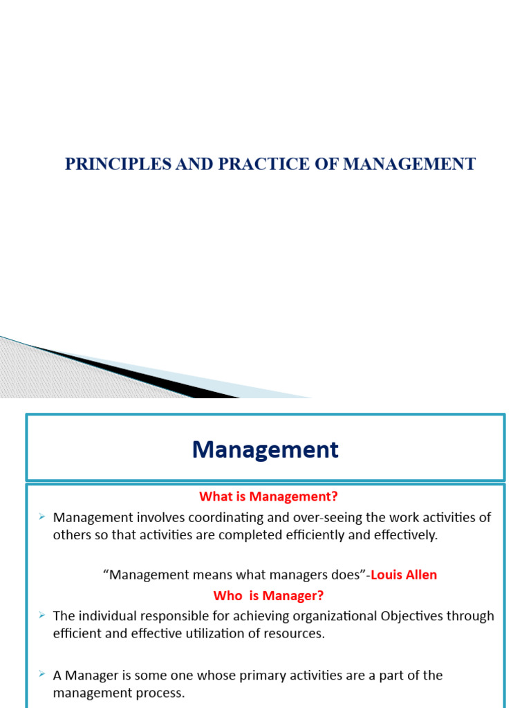 Principles of Management-UNIT I-PPT (E-2) | PDF